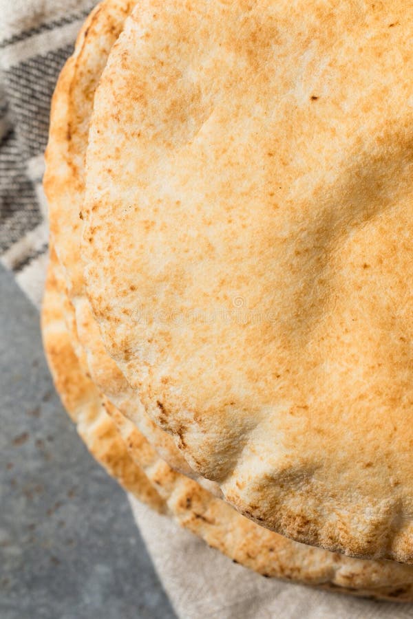 Homemade Greek Pita Bread Pockets Stock Image - Image of pita, pastry ...