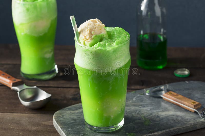 Homemade Green Ice Cream Soda Float Stock Image - Image of soda, cold ...