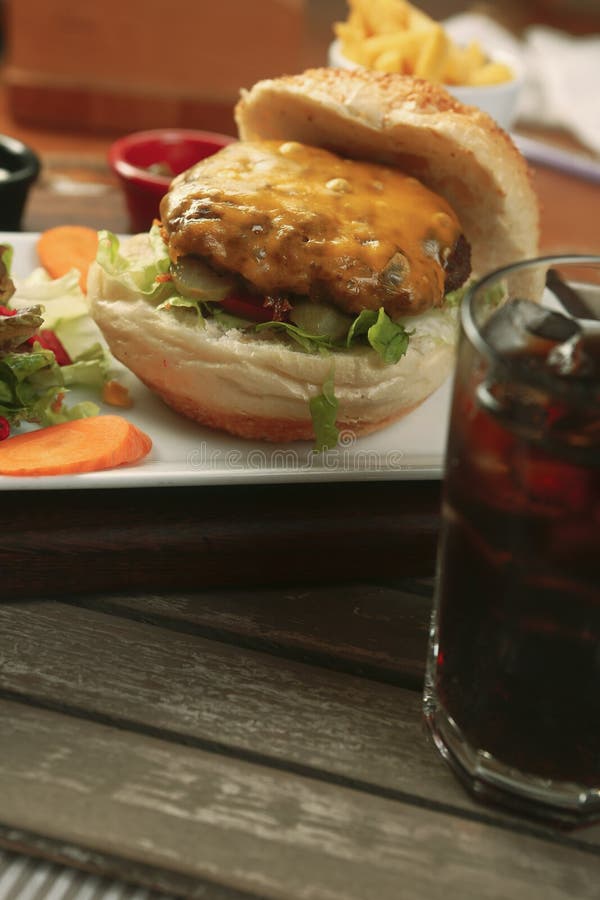 Homemade Hamburger with Fresh Vegetables Stock Photo - Image of beef ...