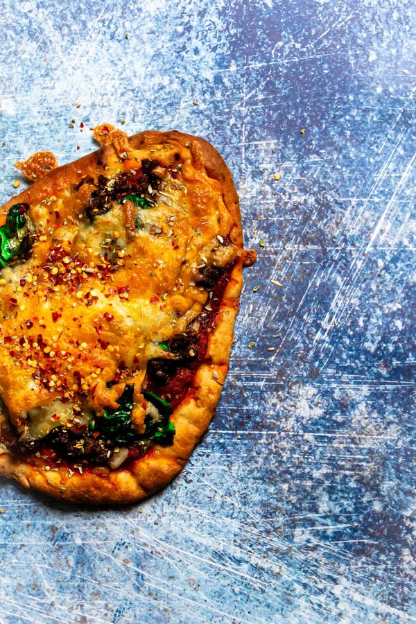 Homemade Healthy Pizza with Negative (copy) Space Around it Stock Image ...