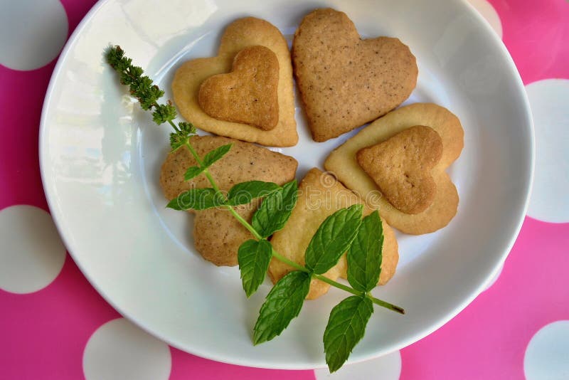 Homemade Heart-shaped Cookies Stock Image - Image of festive, fresh ...