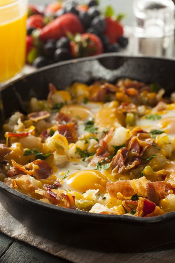 Homemade Hearty Breakfast Skillet Stock Photo - Image of healthy, fresh ...