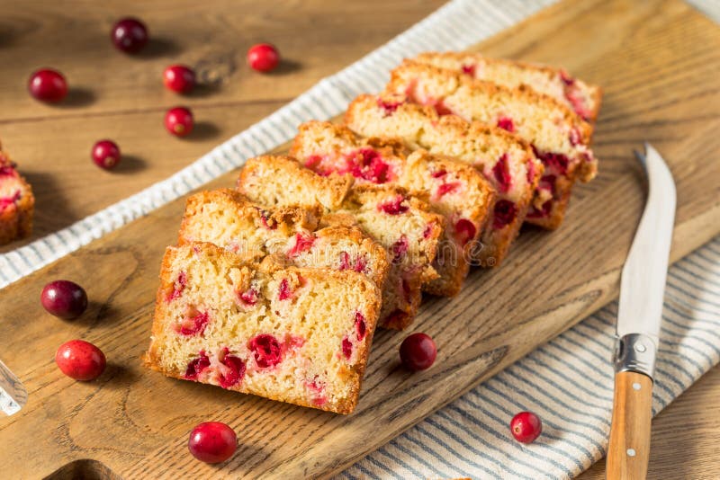 Homemade Holiday Cranberry Bread Stock Photo - Image of snack ...