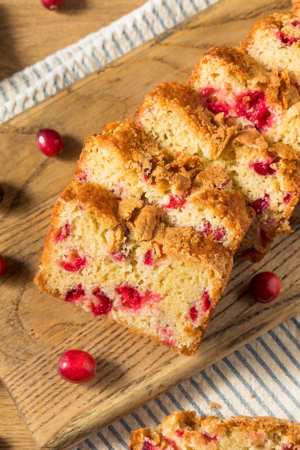 Homemade Holiday Cranberry Bread Stock Image - Image of healthy, snack ...