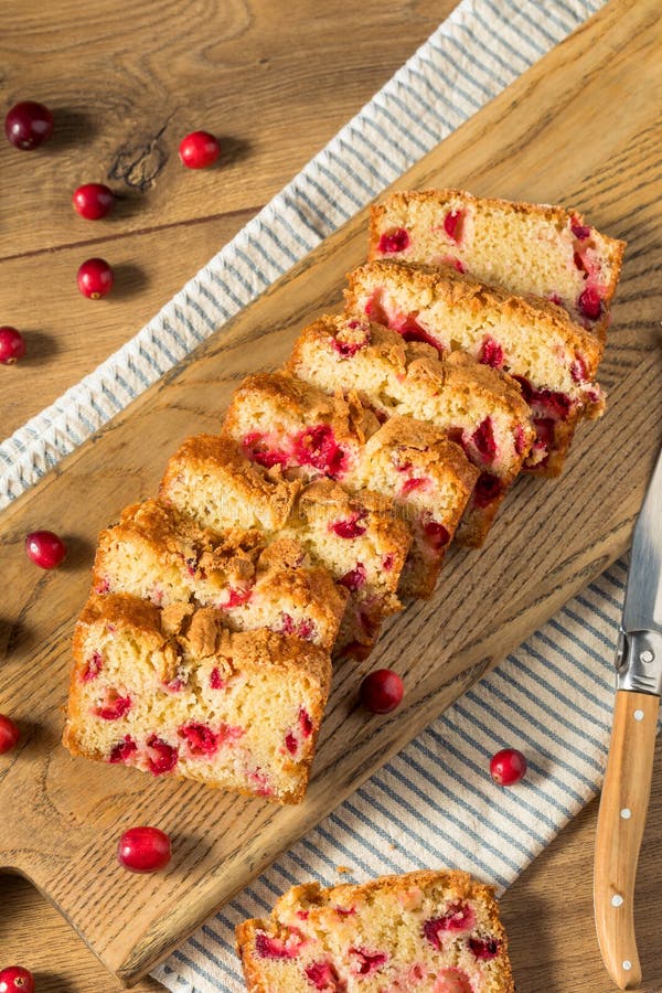 Homemade Holiday Cranberry Bread Stock Photo - Image of baked, slice ...