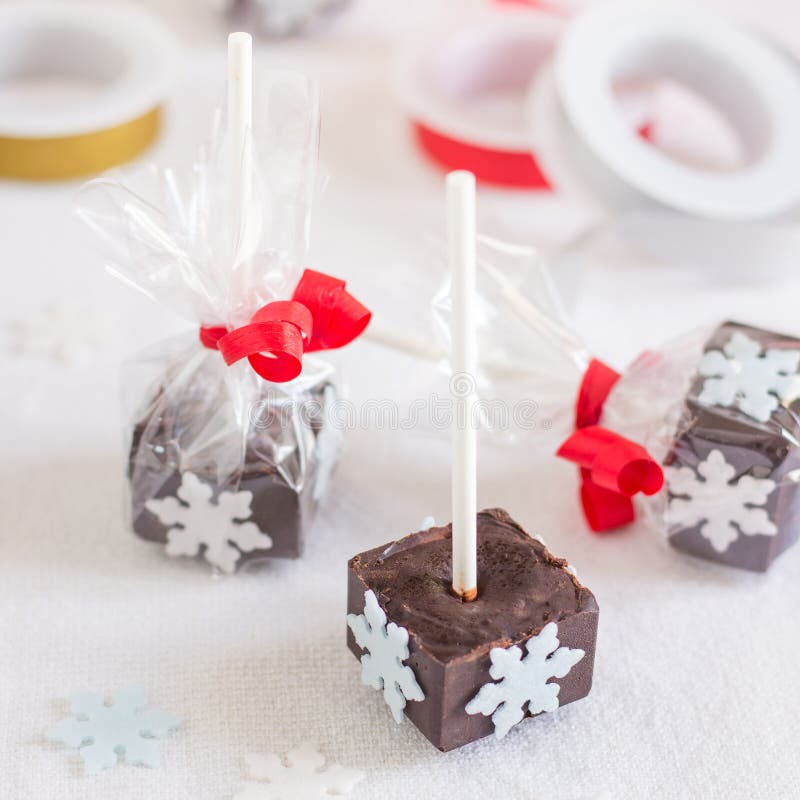 Homemade Hot Chocolate Sticks Stock Photo - Image of handmade, holiday ...