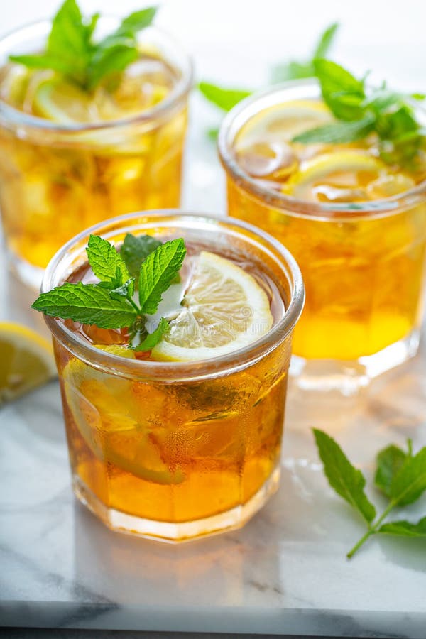 Homemade iced tea stock photo. Image of healthy, straw - 154225034