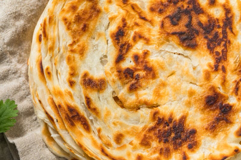 Homemade Indian Parotta Paratha Bread Stock Image - Image of eating ...