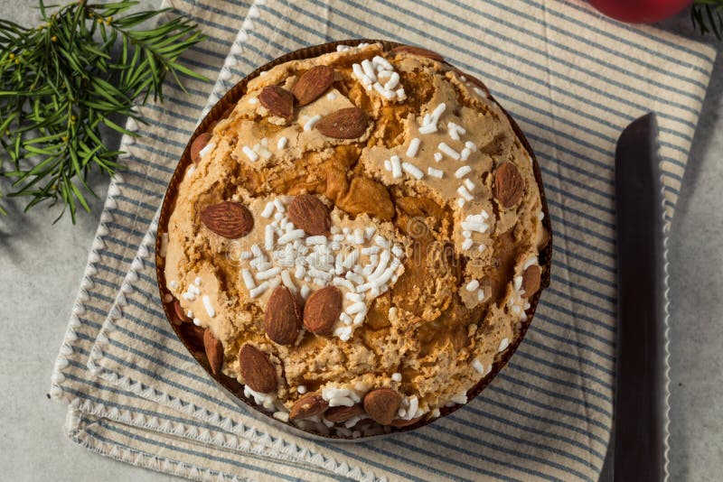 Homemade Italian Panettone Bread Stock Image - Image of celebration ...