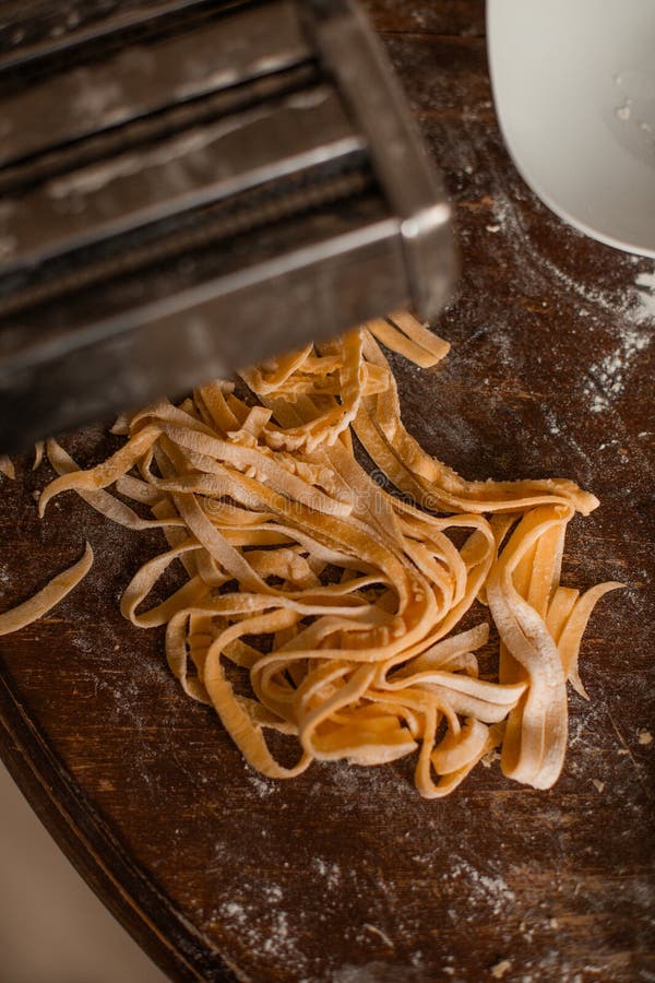 Traditional Italian Pasta Preparation – Step by Step Stock Image ...