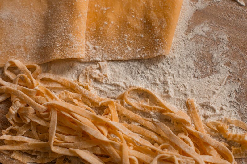 Traditional Italian Pasta Preparation – Step by Step Stock Image ...