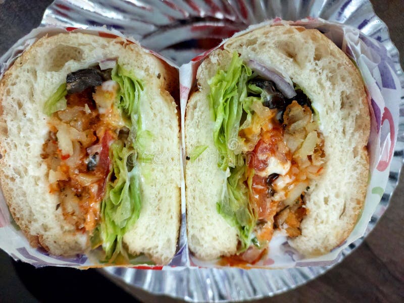 Homemade Italian Sub Sandwich. Macro Stock Photo - Image of subway ...