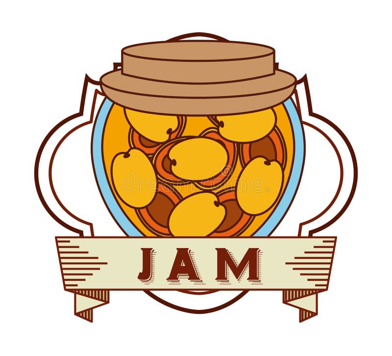 Homemade jam design stock illustration. Illustration of whit - 64354617