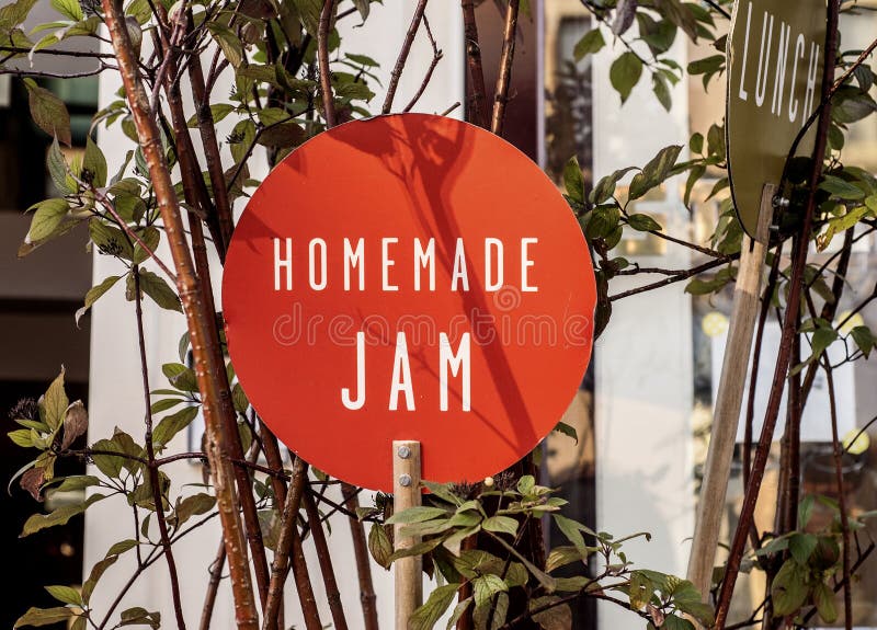 Homemade jam sign stock photo. Image of outdoor, announcement - 33339262