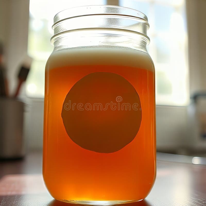 Homemade kombucha brewing stock photo. Image of masonjar - 400497772