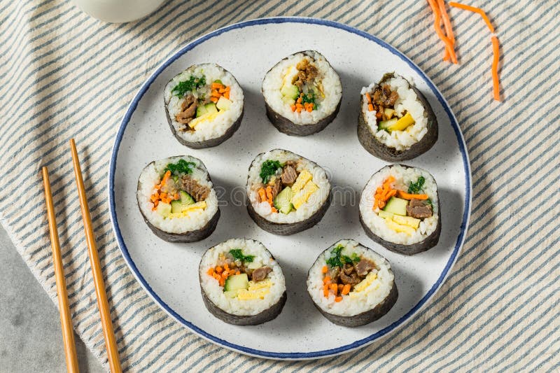 Homemade Korean Kimbap Rolls Stock Image - Image of lunch, tasty: 317318597