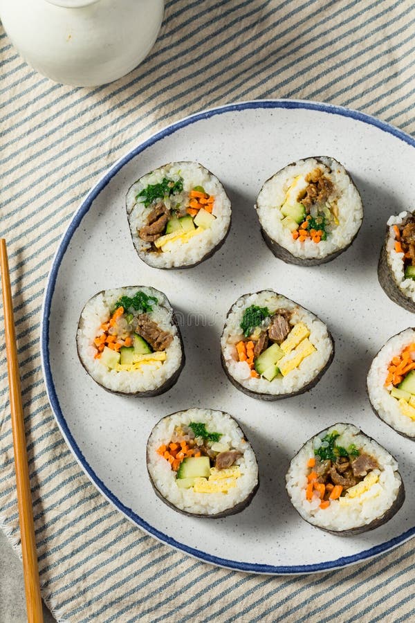 Homemade Korean Kimbap Rolls Stock Image - Image of dish, korean: 317318629