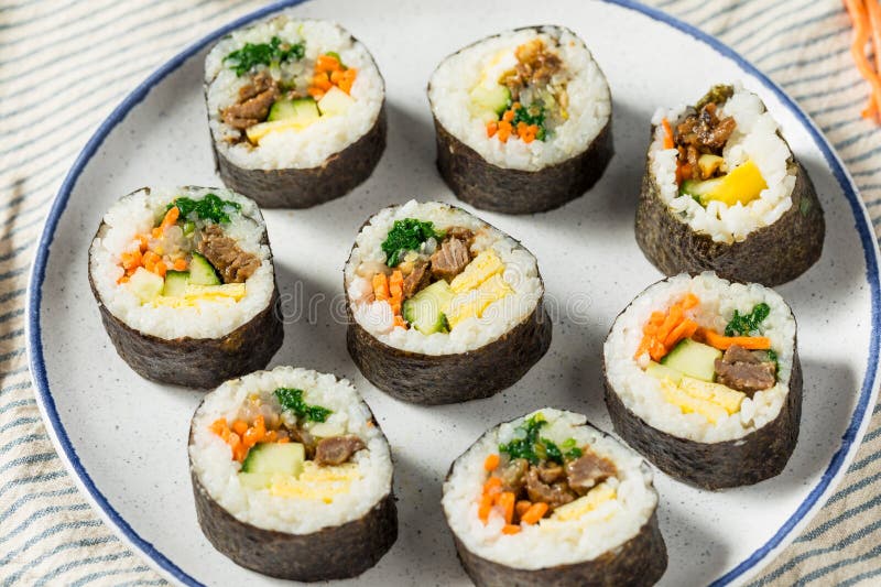 Homemade Korean Kimbap Rolls Stock Photo - Image of sushi, dish: 317318688