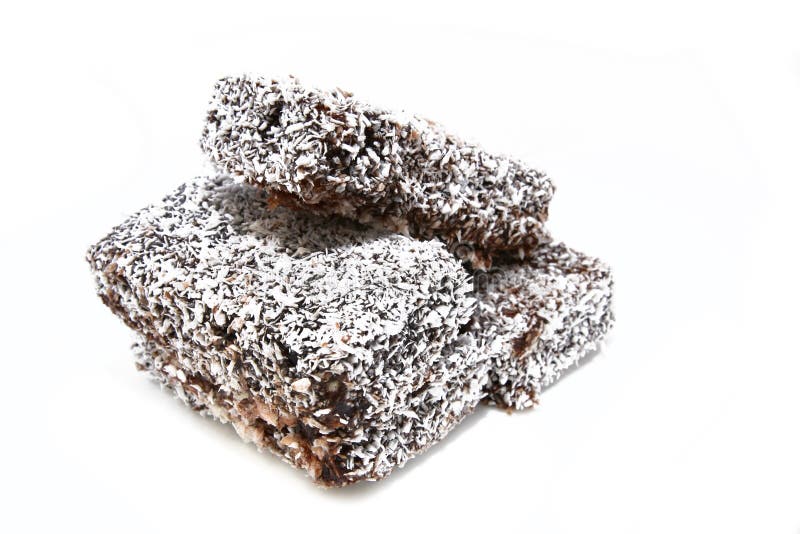 Homemade Lamington Coconut Cake 1 Stock Image - Image of overweight ...