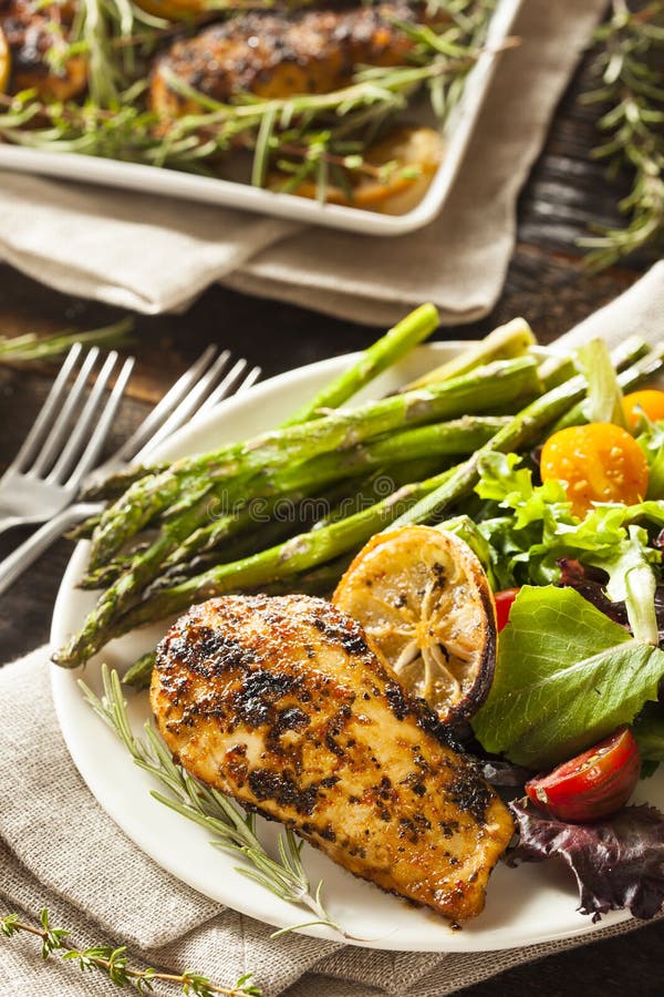 Homemade Lemon and Herb Chicken Stock Image - Image of marinated ...