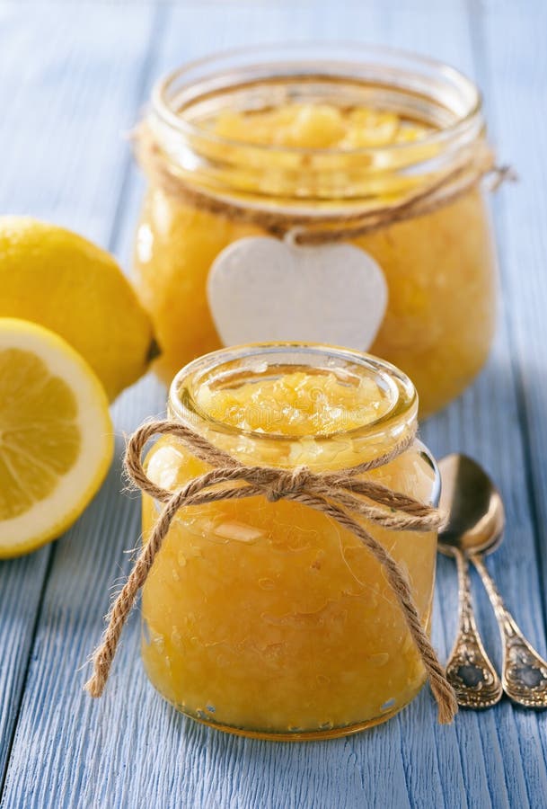 Homemade Lemon Jam in Glass Jars. Stock Image - Image of sweet, juicy ...