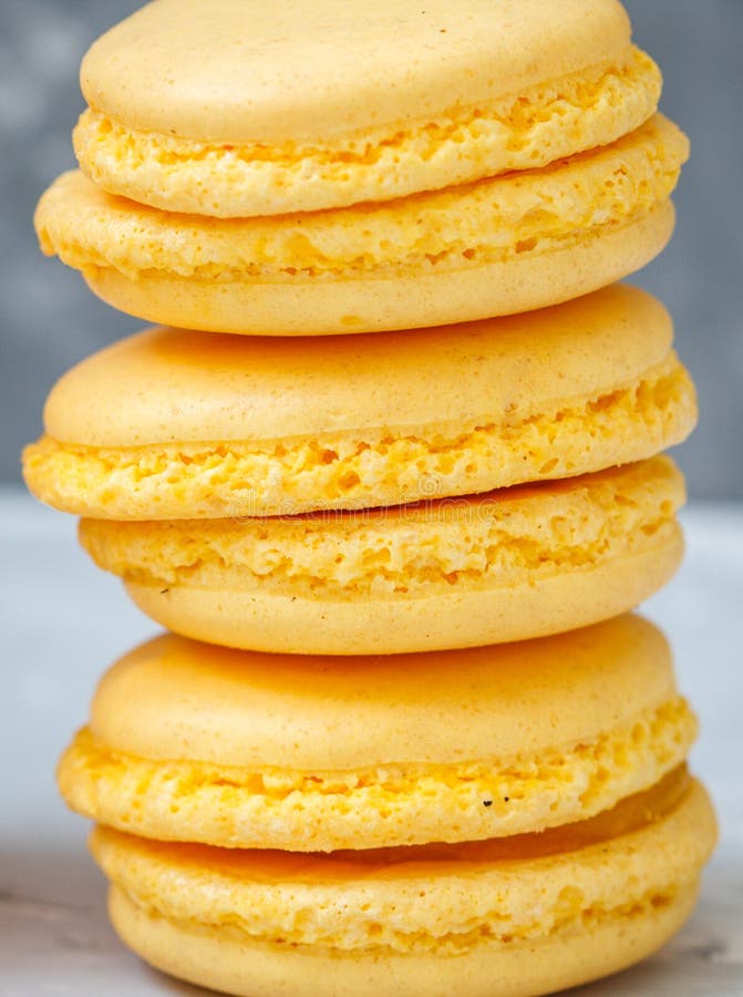 Homemade lemon macaroons stock image. Image of color - 87080427