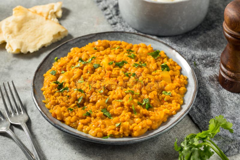Homemade Lentil Dal with Rice Stock Photo - Image of asian, meal: 265546524