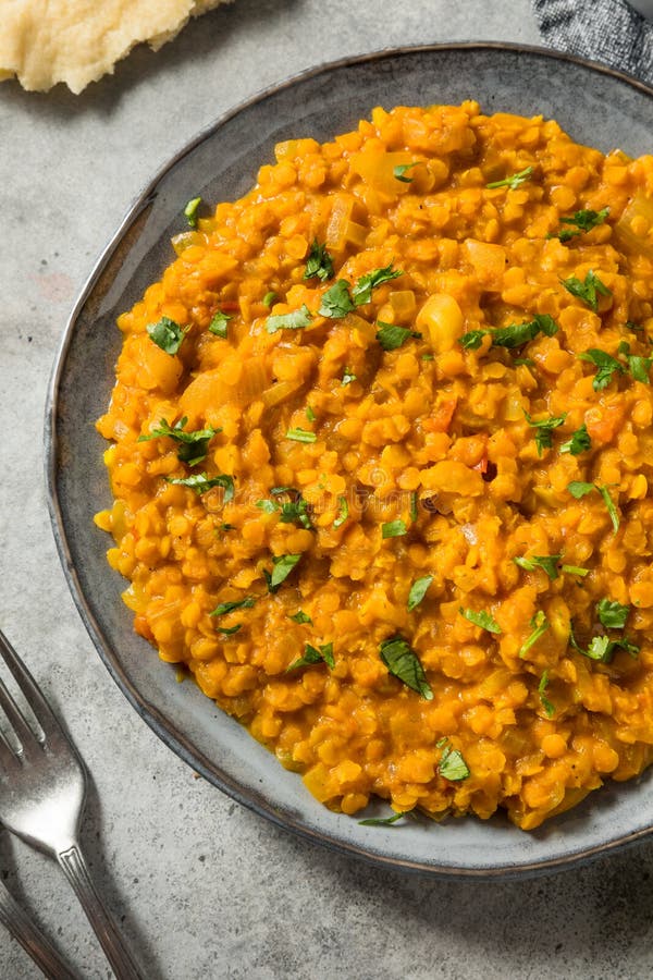 Homemade Lentil Dal with Rice Stock Photo - Image of india, curry ...