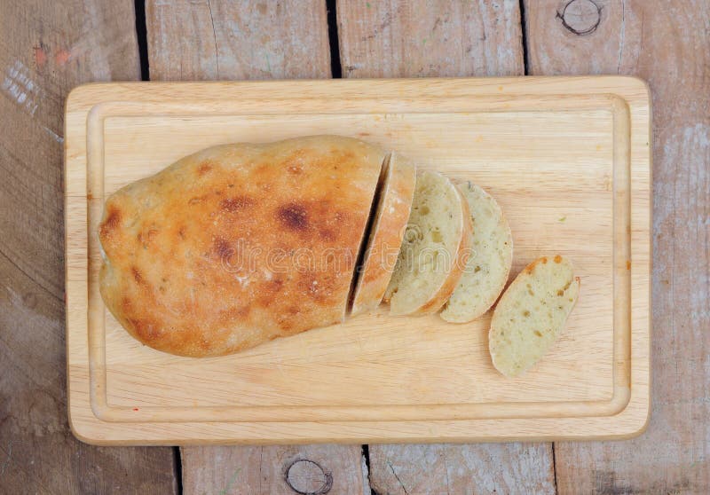 Homemade Loaf of Bread on Wooden Board Stock Photo - Image of board ...