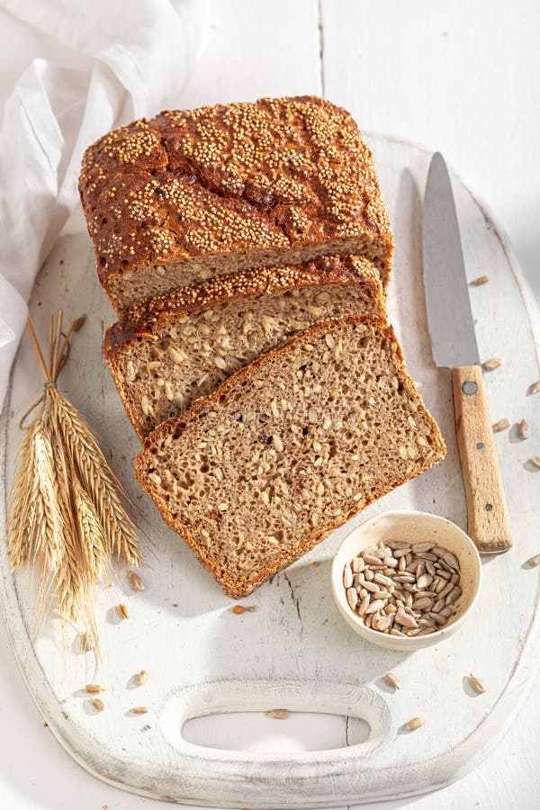 Homemade Loaf of Rye Bread Perfect for a Balanced Breakfast Stock Image ...