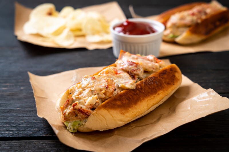 Homemade lobster roll stock photo. Image of crustacean - 152635208