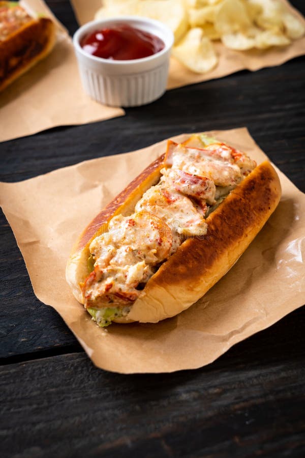 Homemade lobster roll stock image. Image of rolls, food - 153845141
