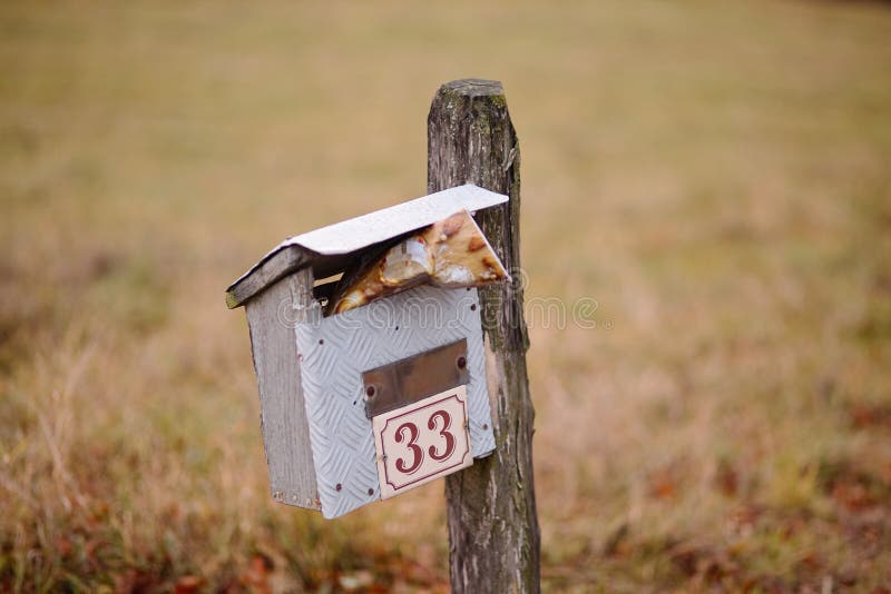 Homemade Mailbox on the Farm Stock Image - Image of country, location ...