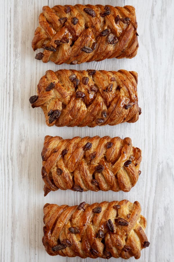 Homemade Maple Pecan Danish Pastry, Top View. Flat Lay, Overhead, from ...