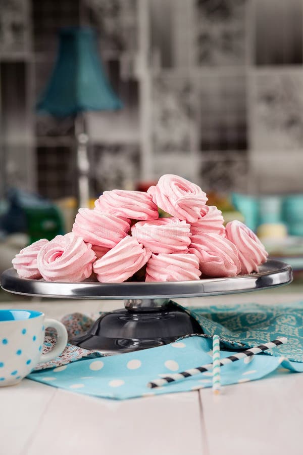 Homemade Marshmallows. Pink Marshmallows. Homemade Sweets. Stock Photo ...