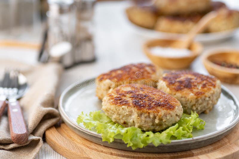 Homemade meat cutlets stock photo. Image of chop, meal - 172264316