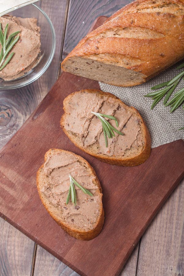 Homemade Meat Snack Liver Pate Stock Photo - Image of liver, crostini ...