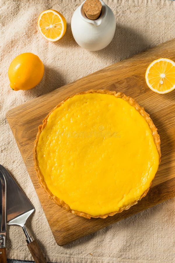 Homemade Meyer Lemon Tart Pastry Stock Image - Image of cooked, sweet ...