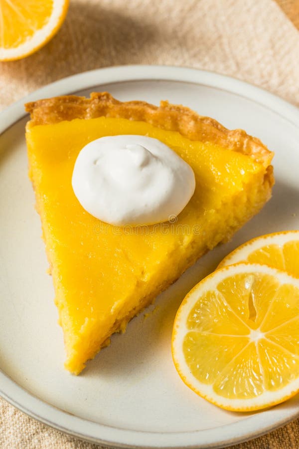 Homemade Meyer Lemon Tart Pastry Stock Image - Image of zest, sliced ...