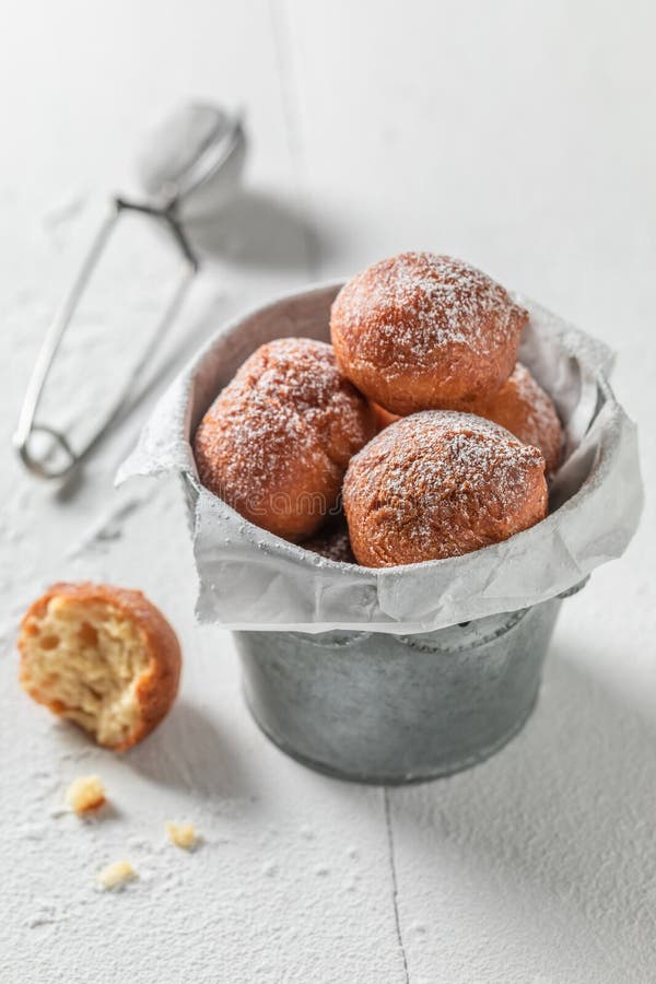 Homemade Mini Doughnuts Hot and Freshly Baked Stock Image - Image of ...