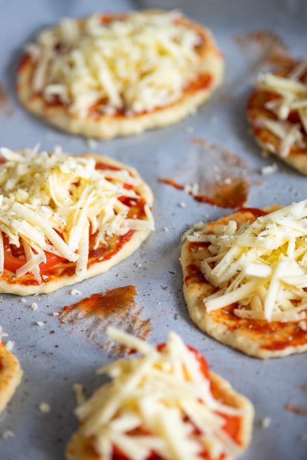 Homemade mini pizza stock image. Image of snack, small - 146005053