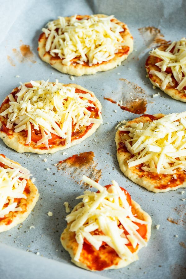 Homemade mini pizza stock image. Image of snack, small - 146005053
