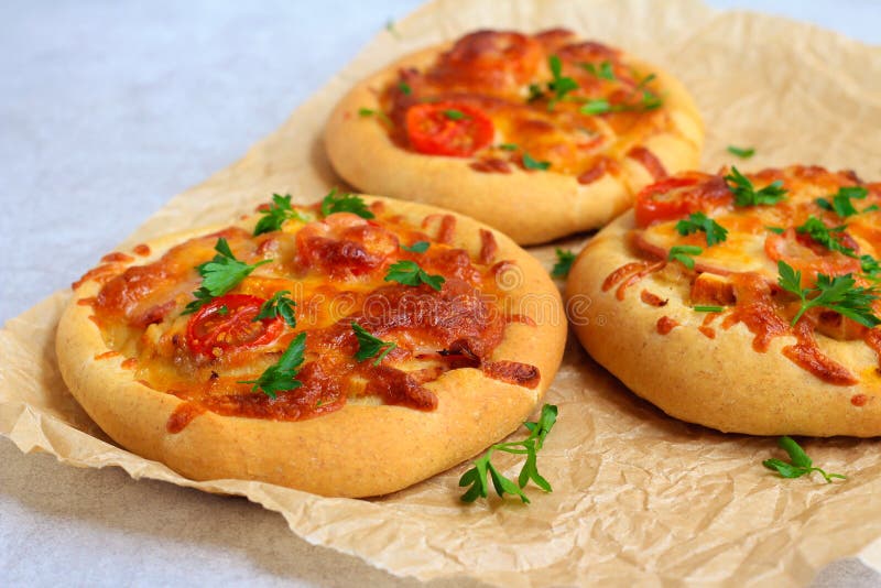 Homemade mini pizza stock image. Image of dough, meal - 248376591
