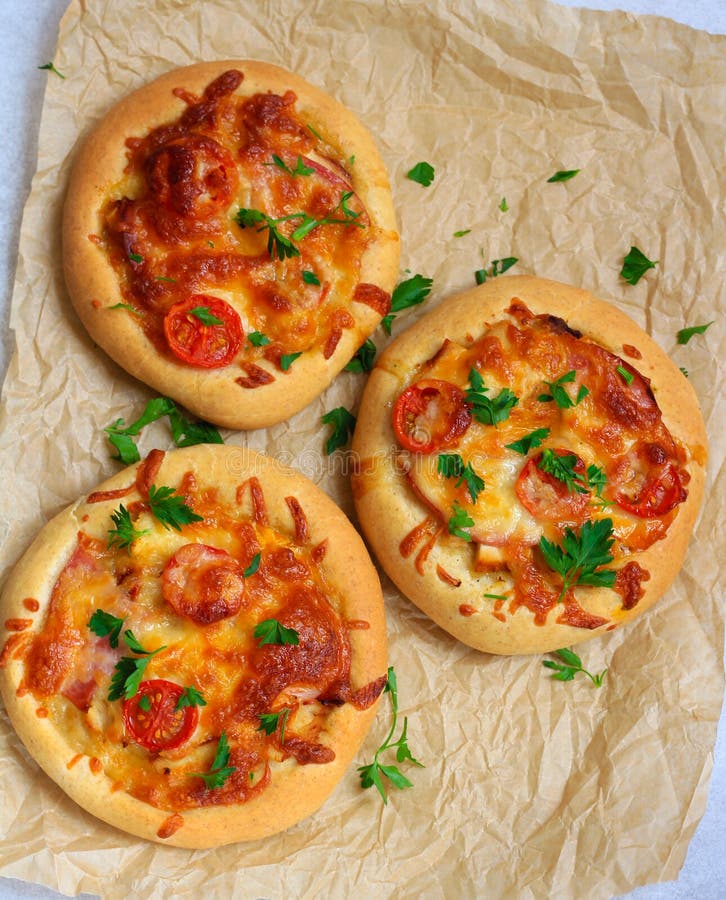 Homemade mini pizza stock photo. Image of cheese, cakes - 247873700