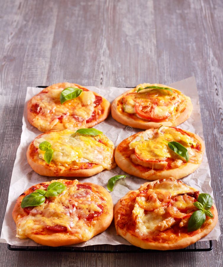 Homemade mini pizzas stock image. Image of pizza, homemade - 102326413