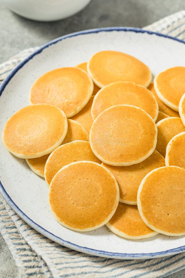 Homemade Mini Silver Dollar Pancakes for Breakfast Stock Image - Image ...