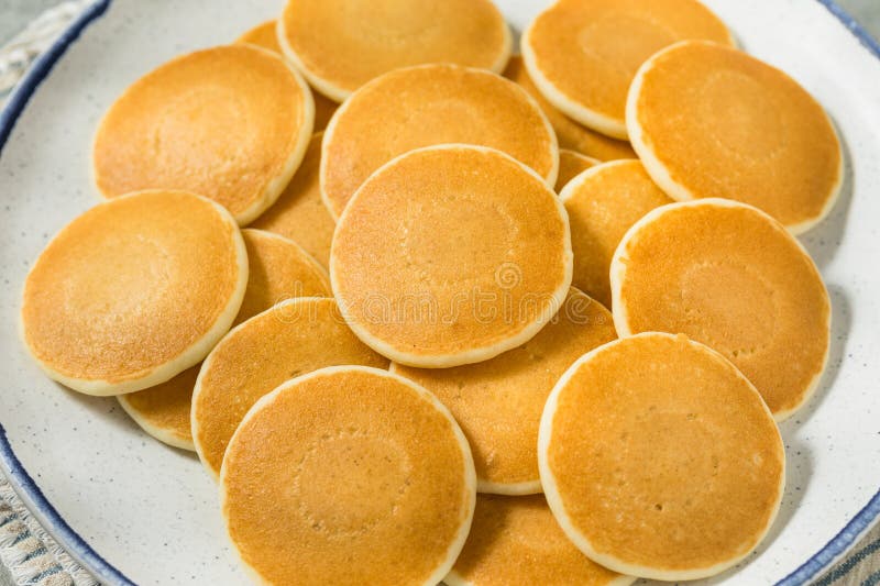 Homemade Mini Silver Dollar Pancakes for Breakfast Stock Image - Image ...