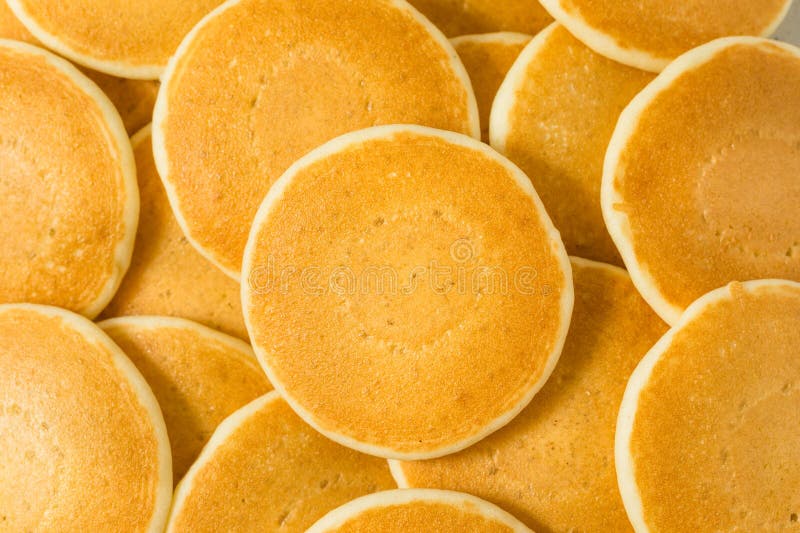 Homemade Mini Silver Dollar Pancakes for Breakfast Stock Photo - Image ...