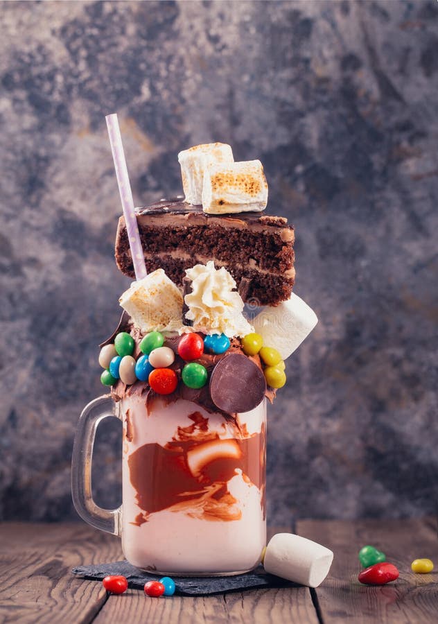 Homemade monster milkshake stock image. Image of closeup - 80098767