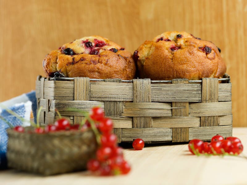 Homemade Muffins with Currants Stock Image - Image of currants, food ...